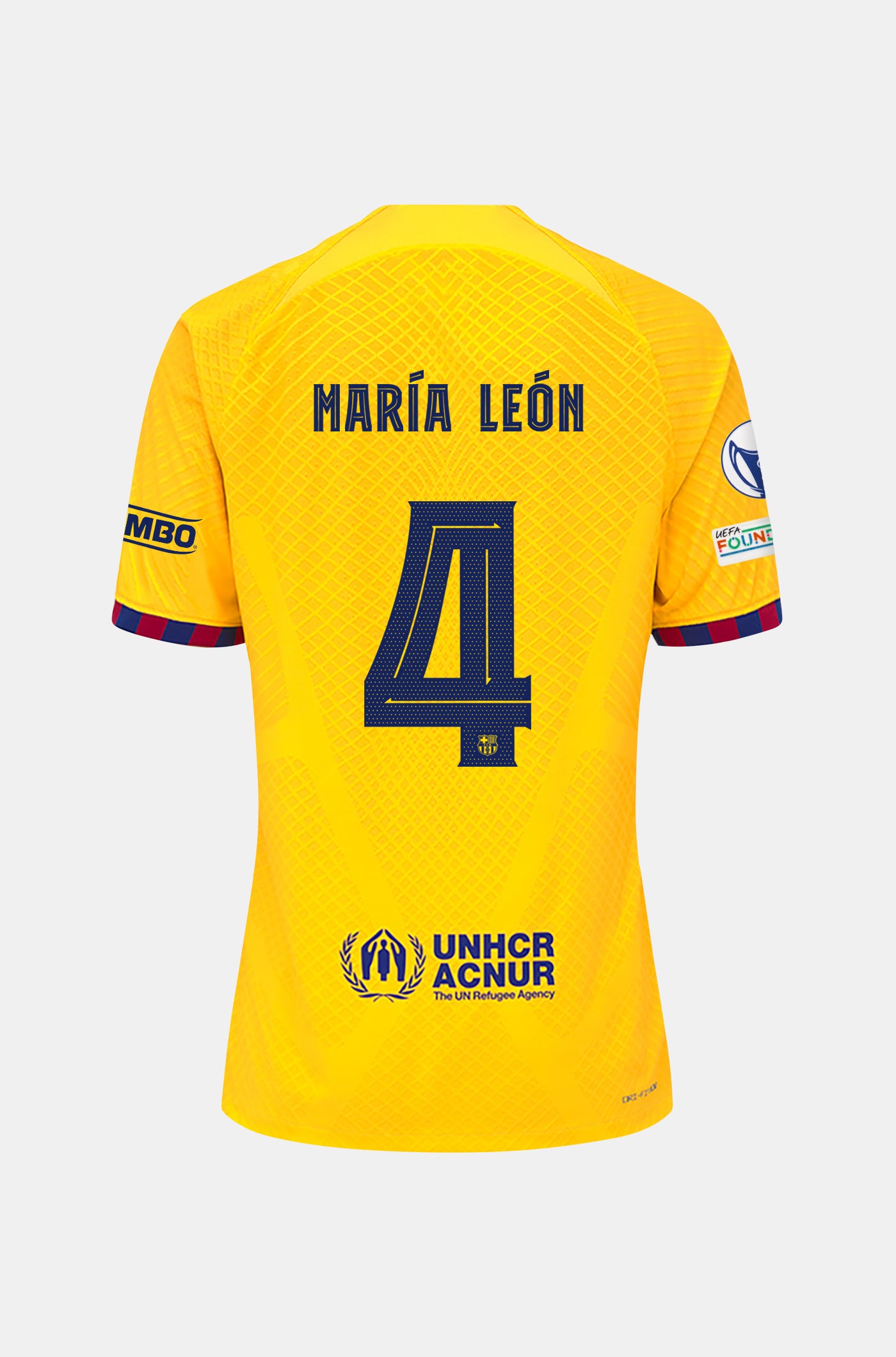 UWCL FC Barcelona fourth shirt 23/24 Player's Edition - MARÍA LEÓN ...