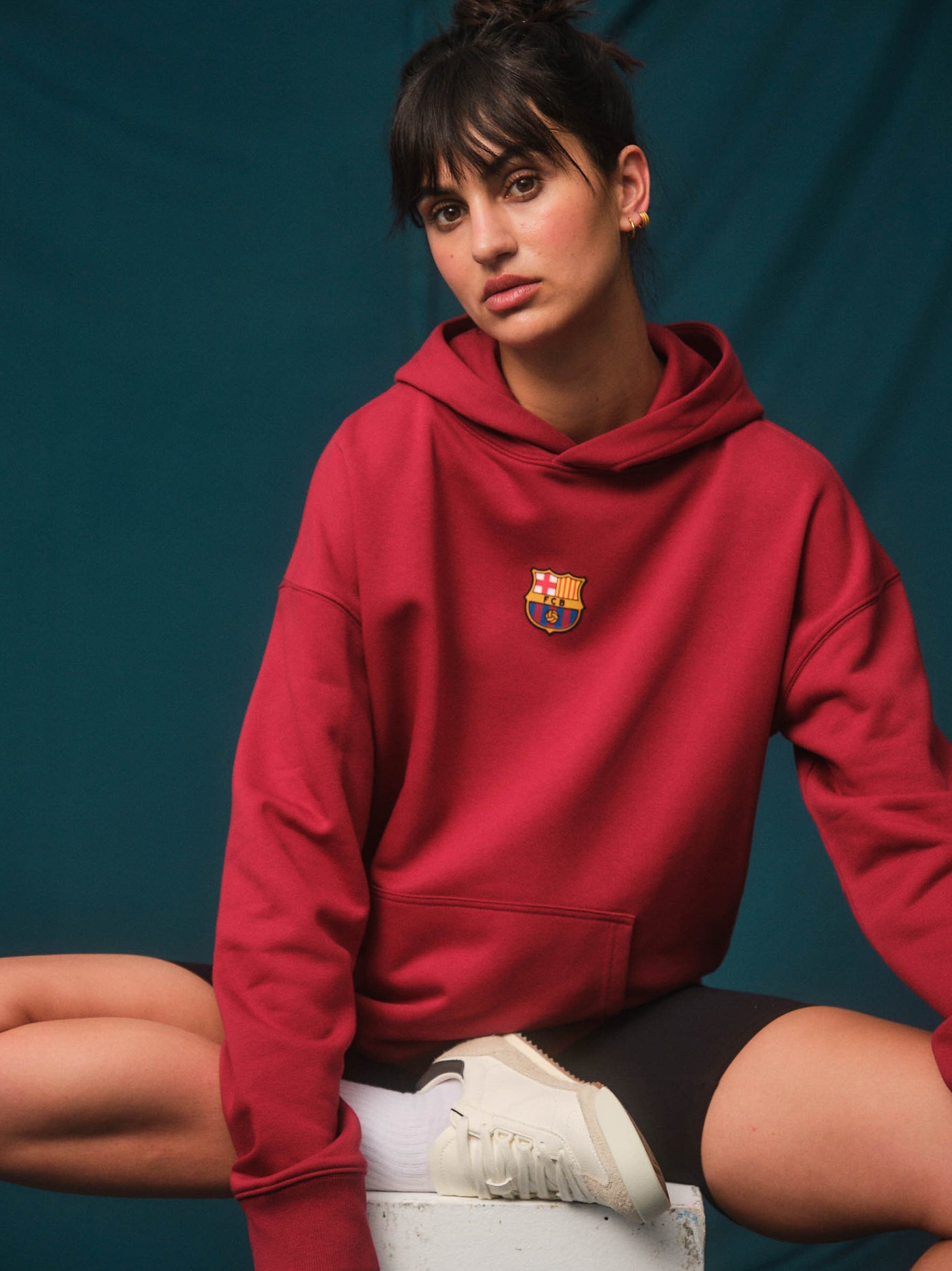 Hoodie red Barça - Woman – Barça Official Store Spotify Camp Nou