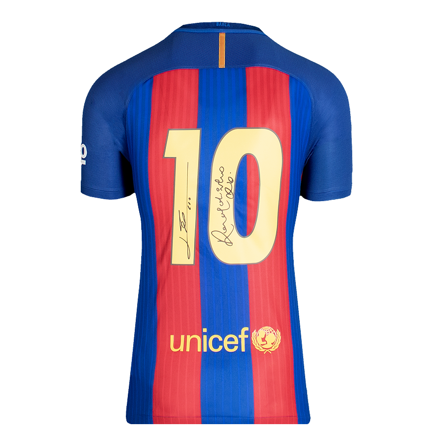 Lionel Messi and Ronaldhinio | Official FC Barcelona Back Signed and F ...