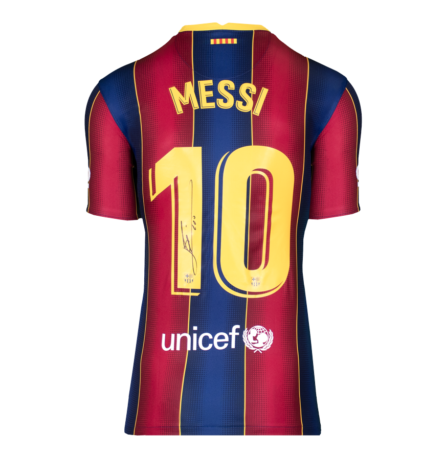 Lionel Messi | Back Signed Barcelona 2020-21 Home Shirt – Barça ...